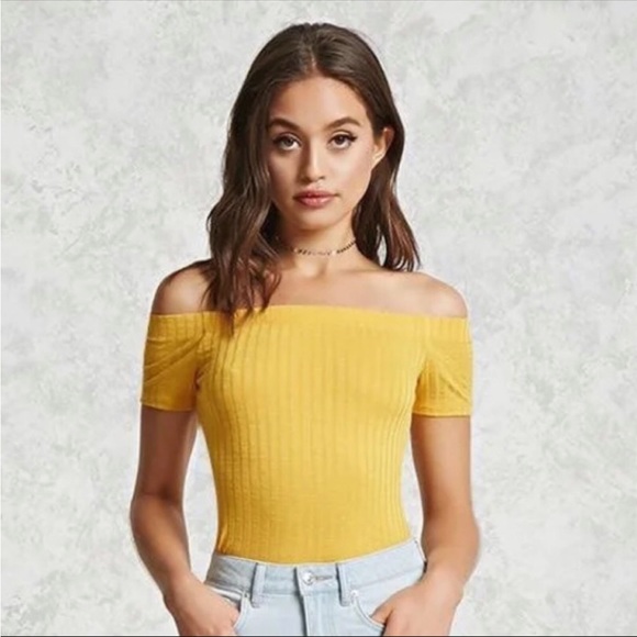 Forever 21 | Tops | Off The Shoulder Ribbed Top | Poshmark